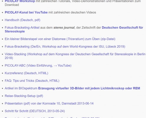Stacking, 3D-Darstellung und mehr mit PICOLAY – Homepage der Tübinger ...