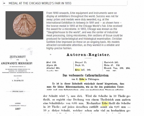 Mikrotome: Historisches – und Suche nach C. ERBE-Mikrotomen – Homepage ...
